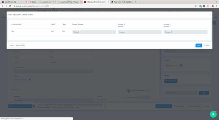 Default Value Behavior Leadshook Knowledge Base